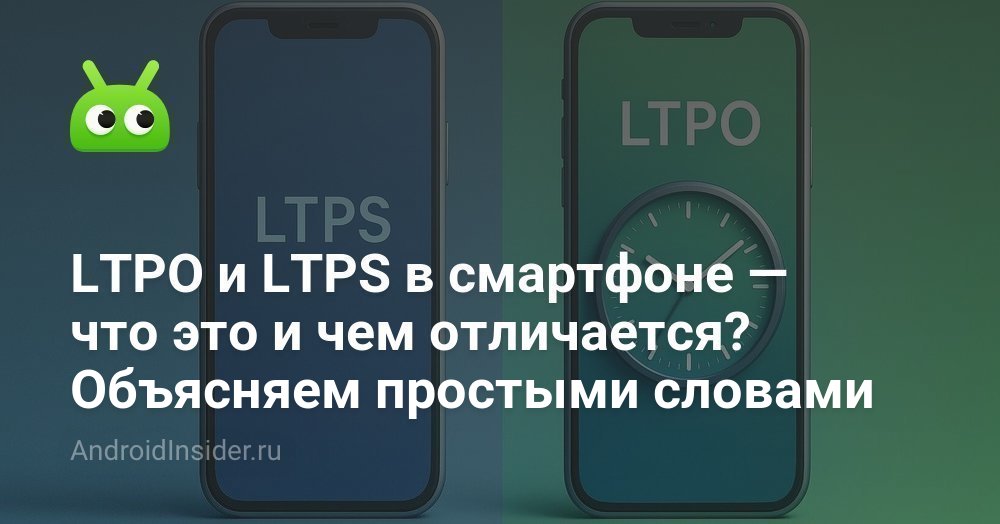 LTPO и LTPS в смартфоне — что это и чем отличается? Объясняем простыми словами - AndroidInsider.ru