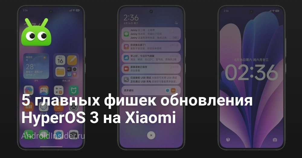 5 главных фишек обновления HyperOS 3 на Xiaomi - AndroidInsider.ru